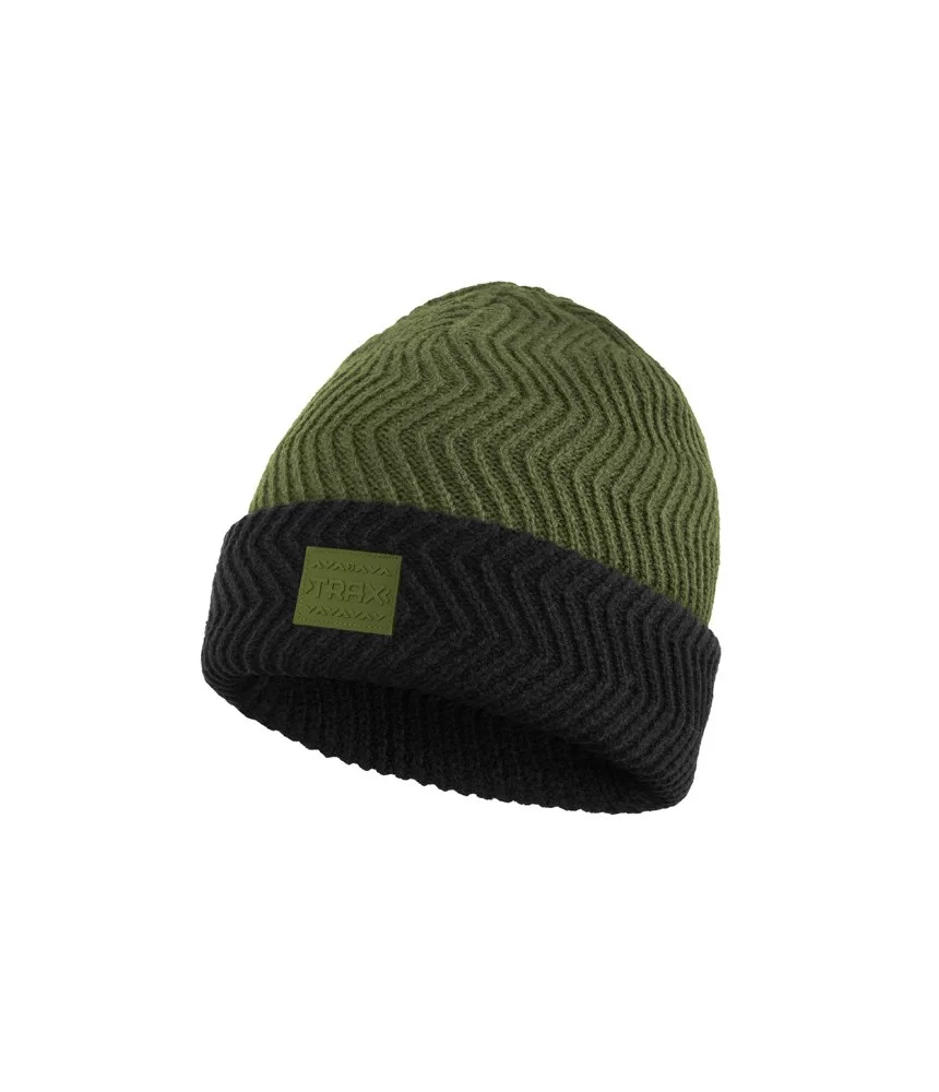 Delphin winter hat TRAX, knitted, with lining, green-black